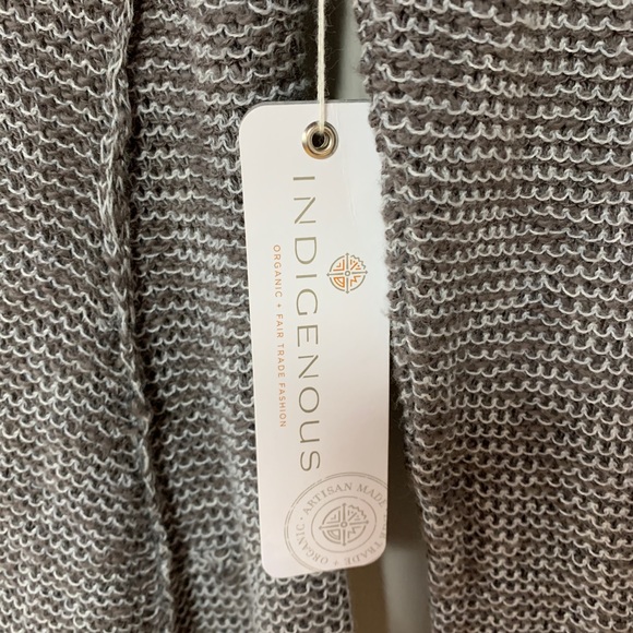 Indigenous | Sweaters | Nwt Indigenous Grey White Organic Cardigan M ...